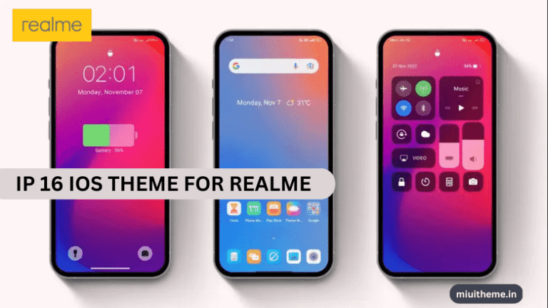 IP 16 iOS Theme for Realme UI Phones with iPhone Widgets - Realx Legacy
